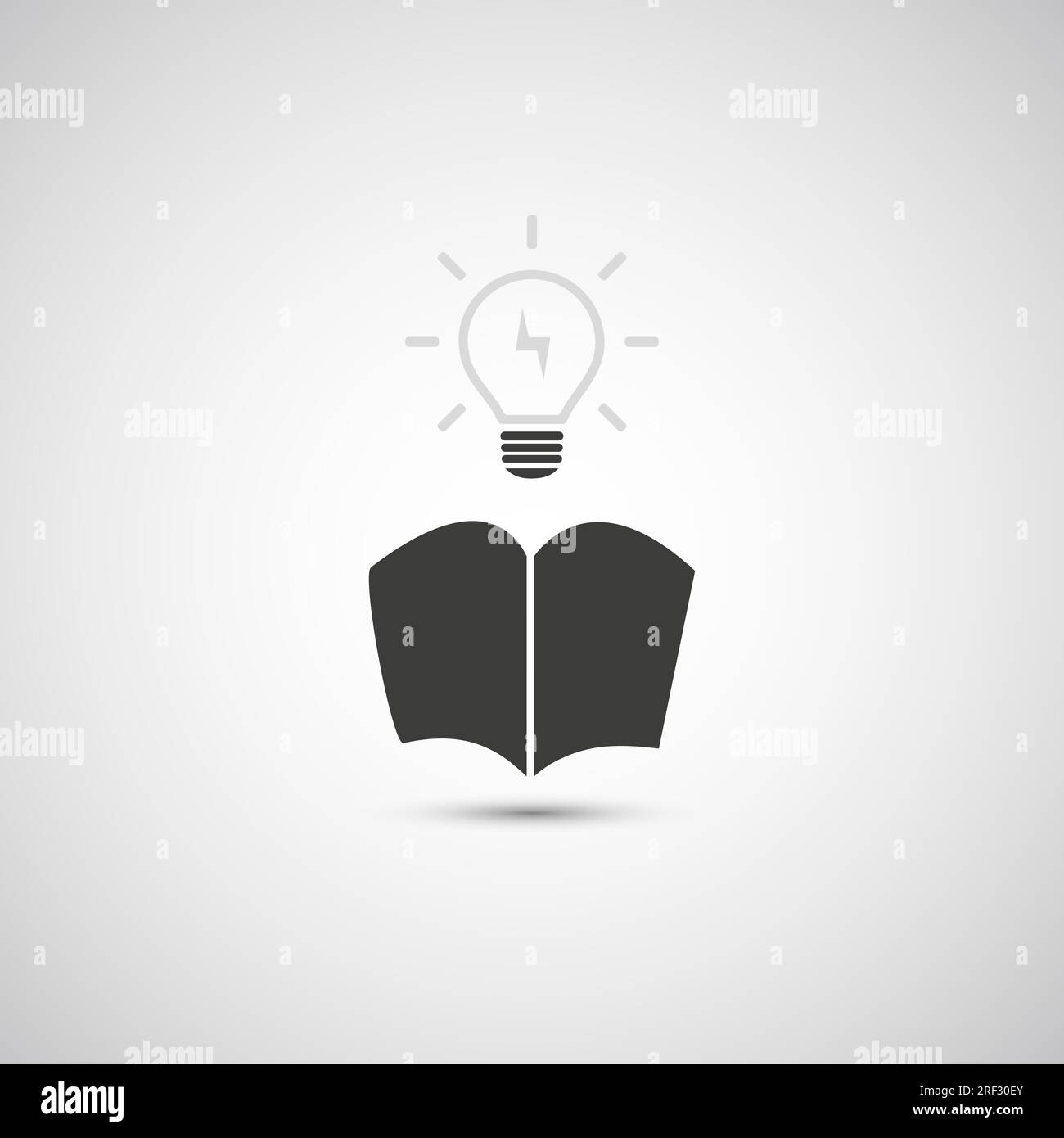 Open Book and Light Bulb - Creative Ideas Concept Design Stock Vector ...