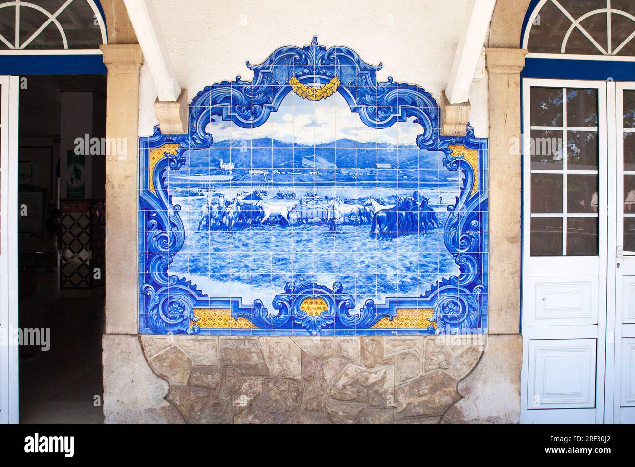 Vila Franca de Xira, Portugal, May 6, 2023: Portuguese painted tin ...