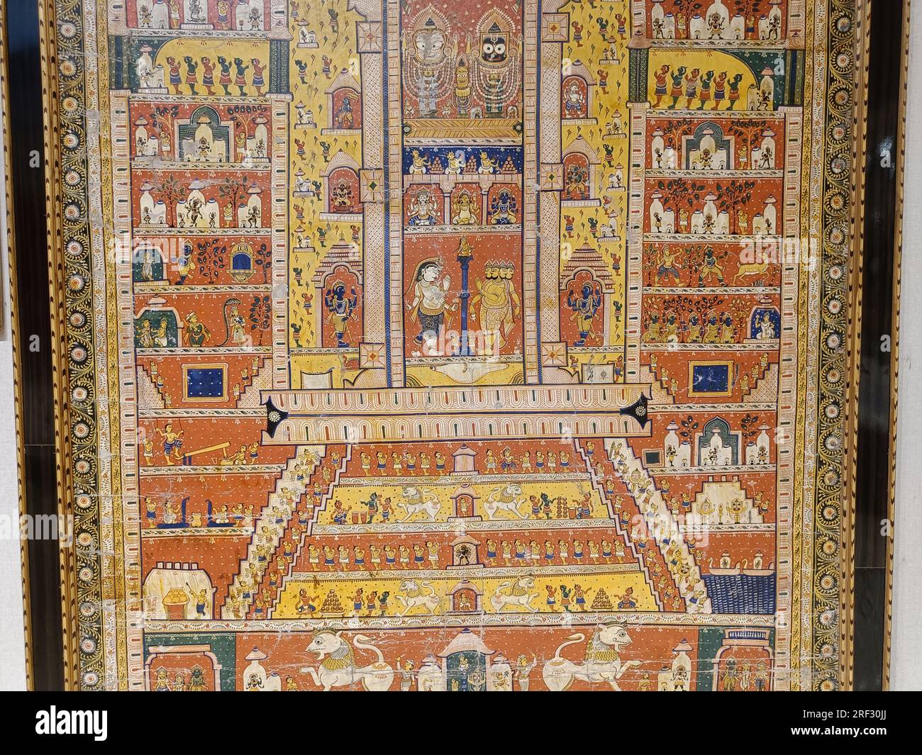Pattachitra- Thia Badhia (lit. Vertically served) this painting depicts ...