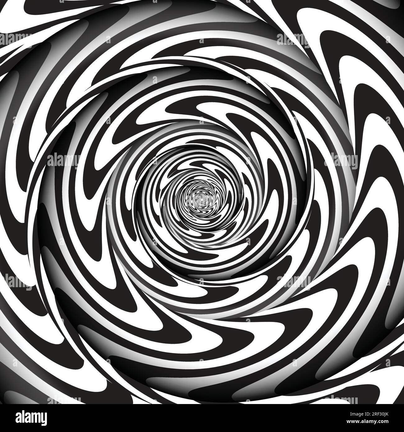 Black And White Swirl Hypnotic