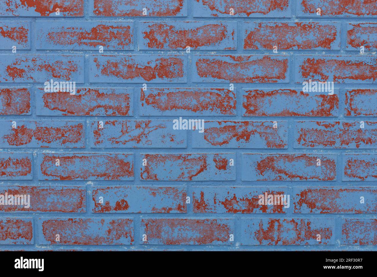 Brick wall background, blue and red Stock Photo - Alamy