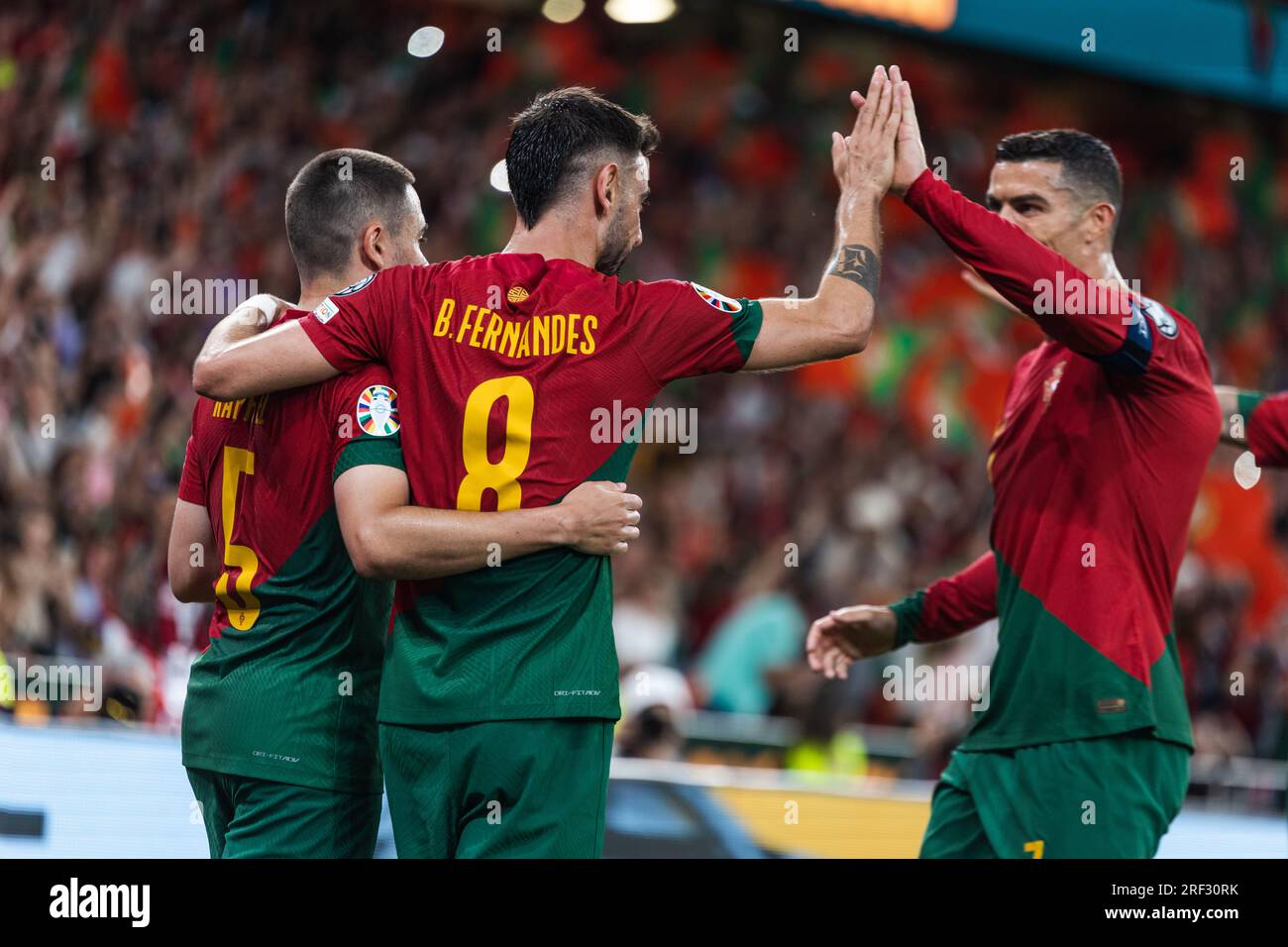 Bruno Fernandes celebrates after scoring goal during UEFA Euro 2024 ...