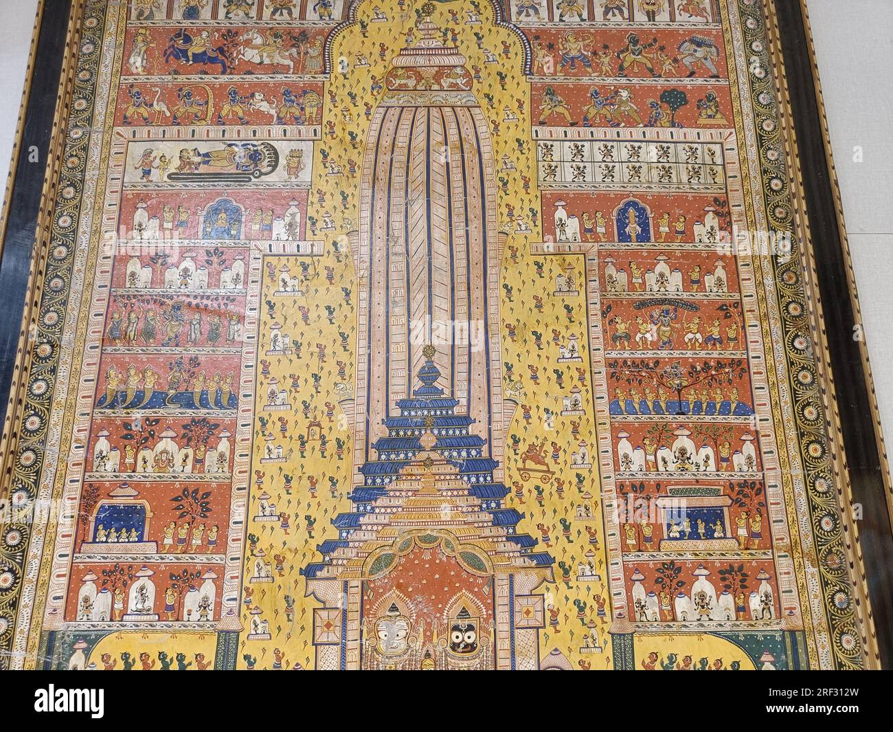 Pattachitra- Thia Badhia (lit. Vertically served) this painting depicts ...