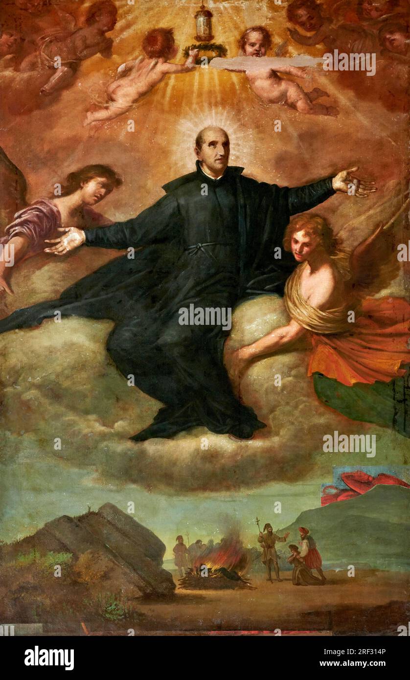 Beato Giovanni Battista Zola assunto in cielo - olio su tela - pittore ...