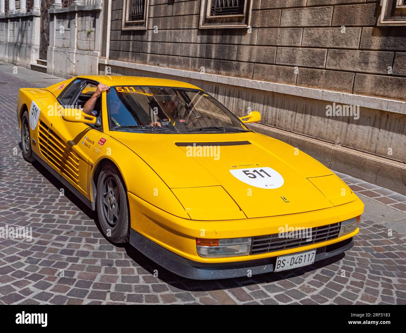 Ferrari parade, Mille Miglia 2023, day5 at Brescia Stock Photo - Alamy