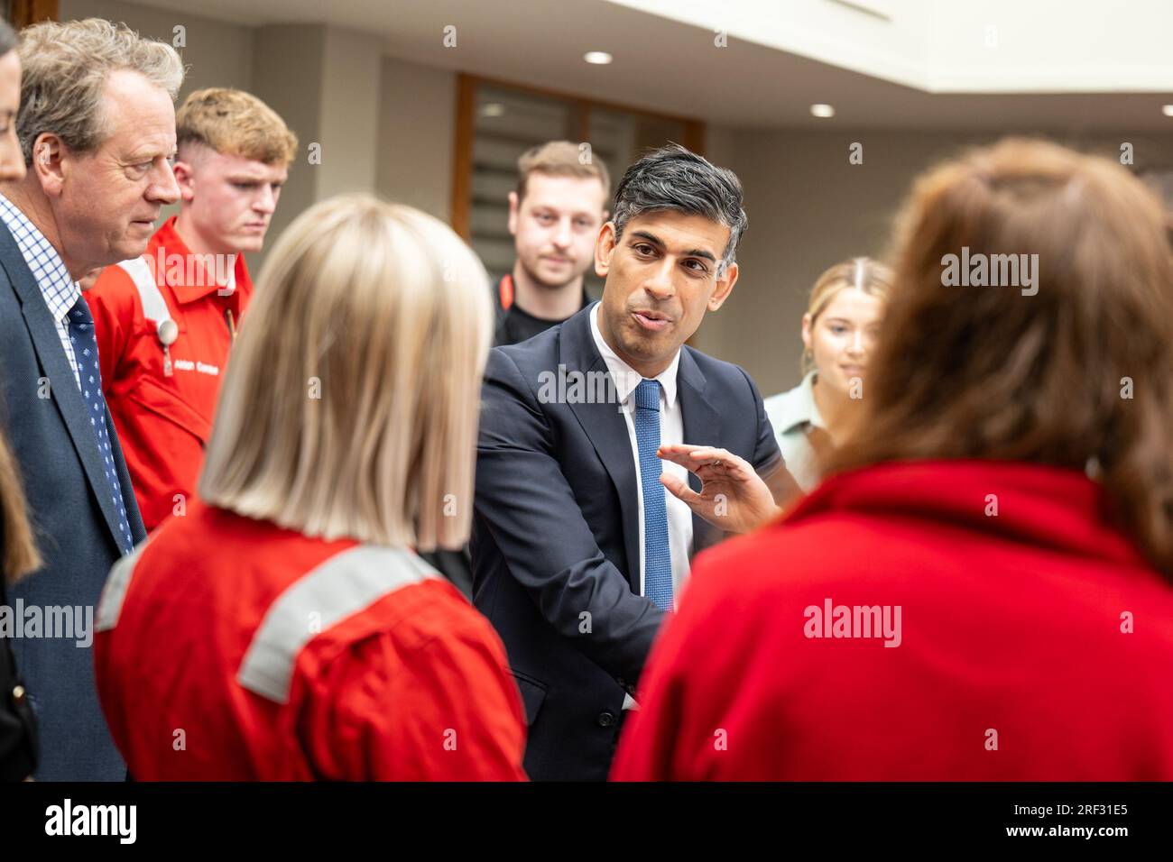 Prime Minister Rishi Sunak during his visit to Shell St Fergus Gas ...