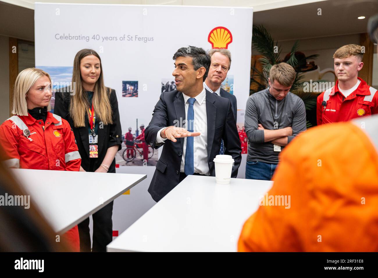Prime Minister Rishi Sunak during his visit to Shell St Fergus Gas ...