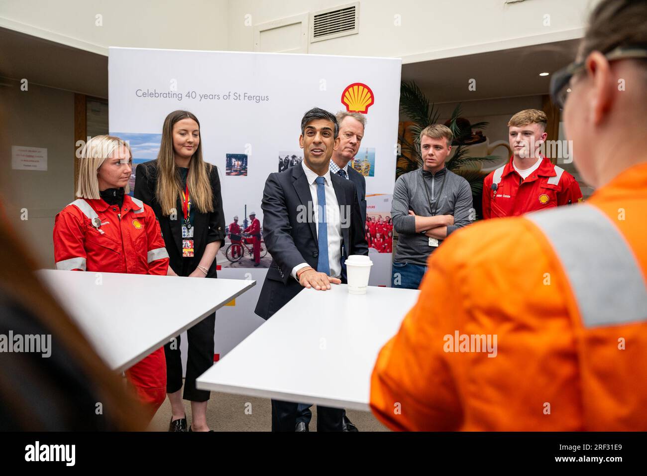 Prime Minister Rishi Sunak during his visit to Shell St Fergus Gas ...