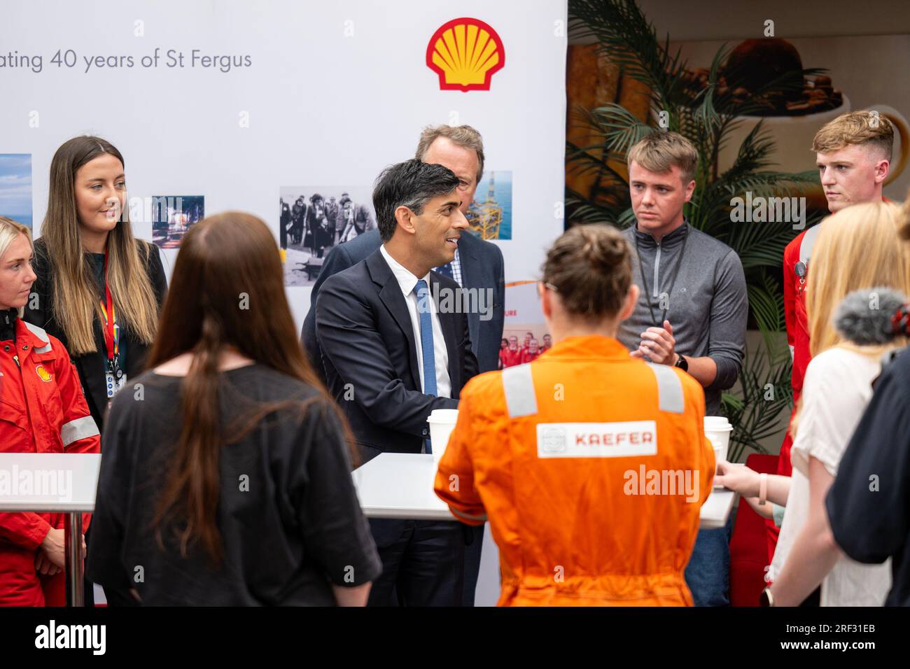 Prime Minister Rishi Sunak during his visit to Shell St Fergus Gas ...
