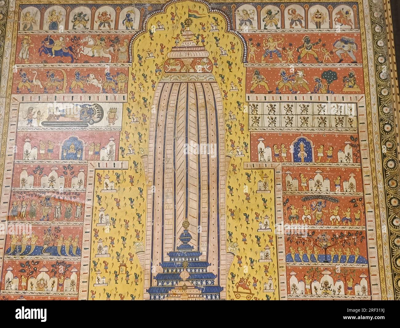 Pattachitra- Thia Badhia (lit. Vertically served) this painting depicts ...