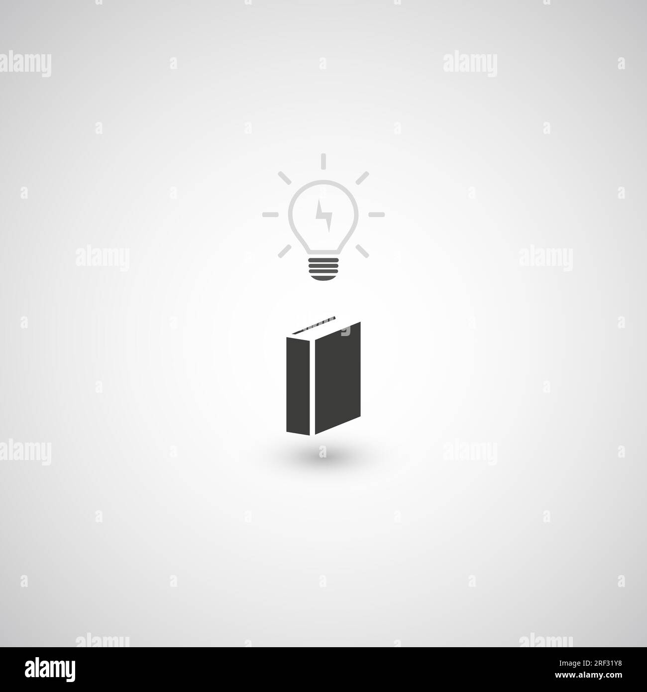 Open book lightbulb Stock Vector Images - Alamy
