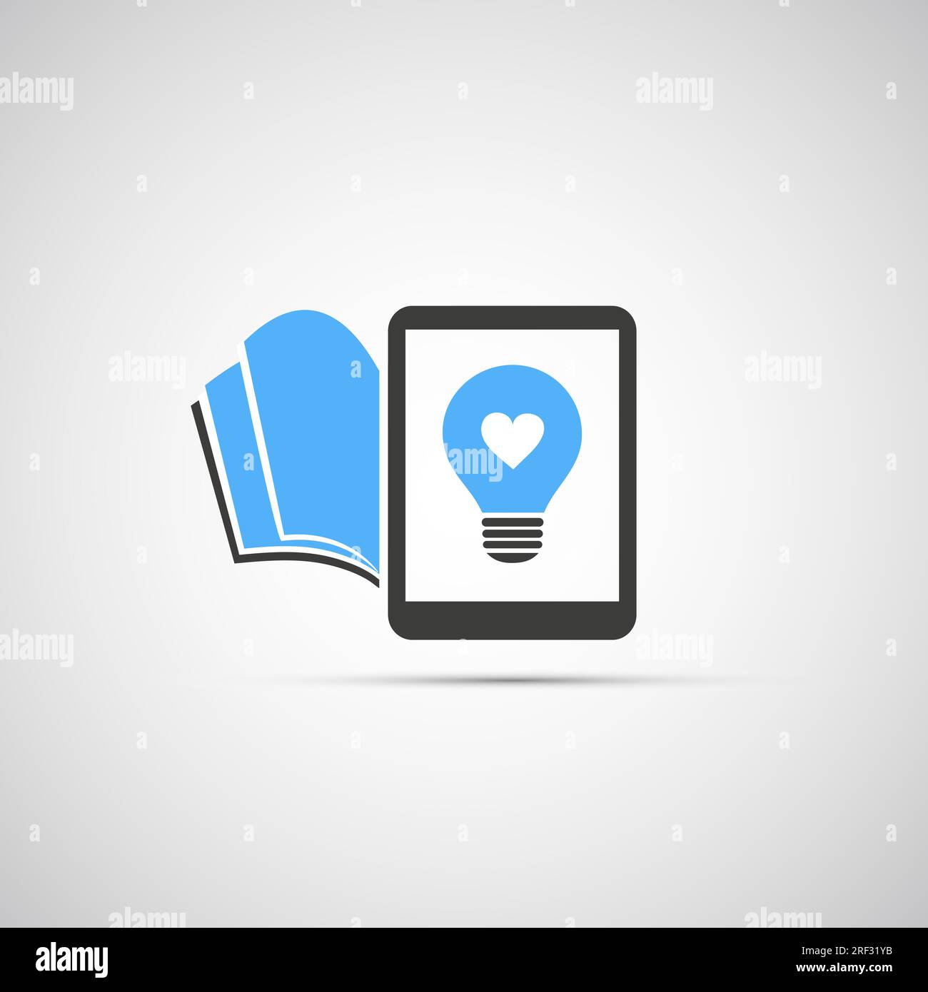 Book lightbulb sign Stock Vector Images - Alamy