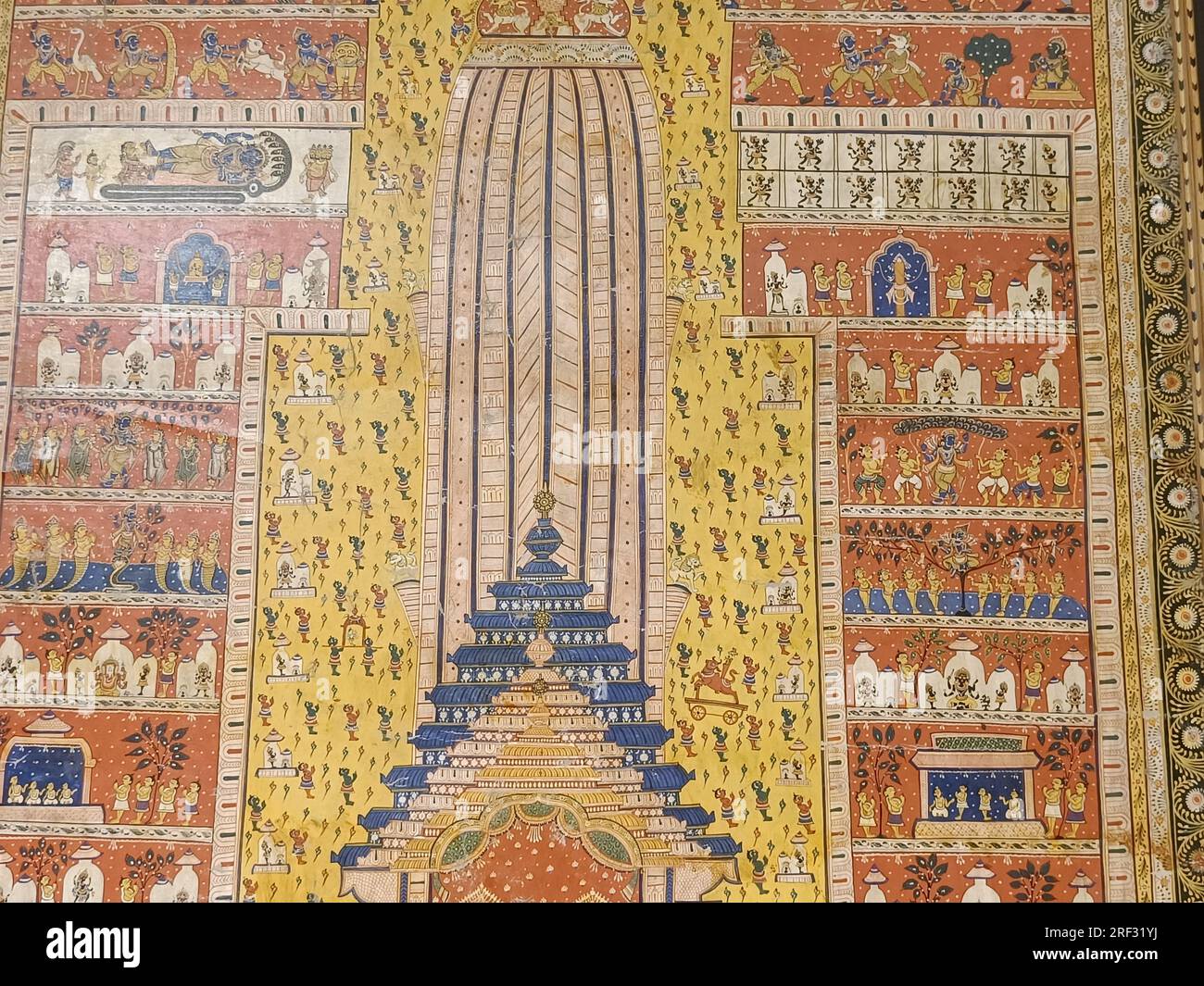 Pattachitra- Thia Badhia (lit. Vertically served) this painting depicts ...