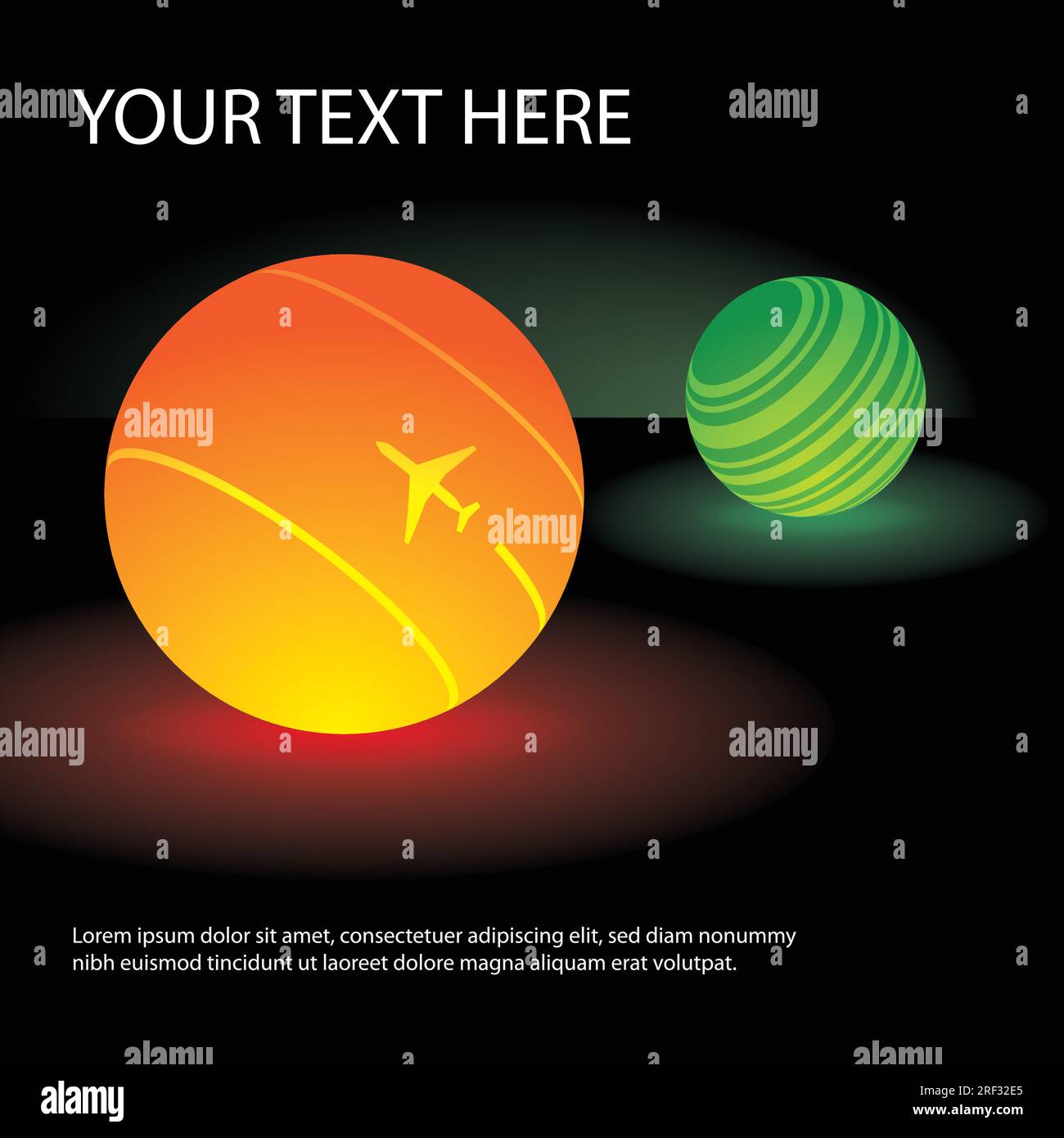 Abstract Globe Design with Airplane Stock Vector Image & Art - Alamy