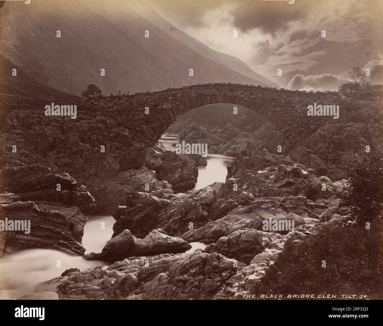 The Black Bridge 1860s by James Valentine Stock Photo - Alamy