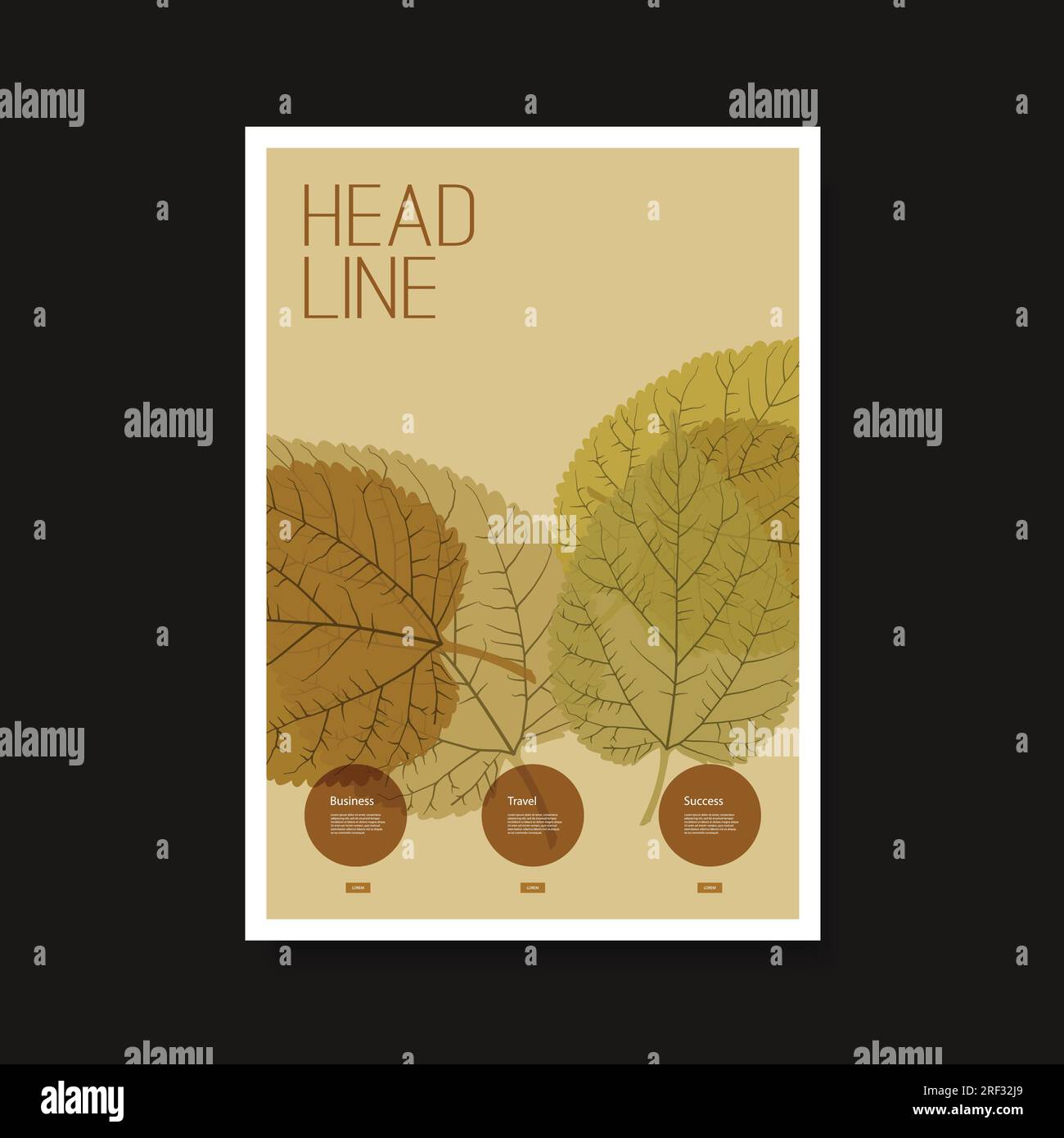 Backdrop book cover leaves Stock Vector Images - Alamy