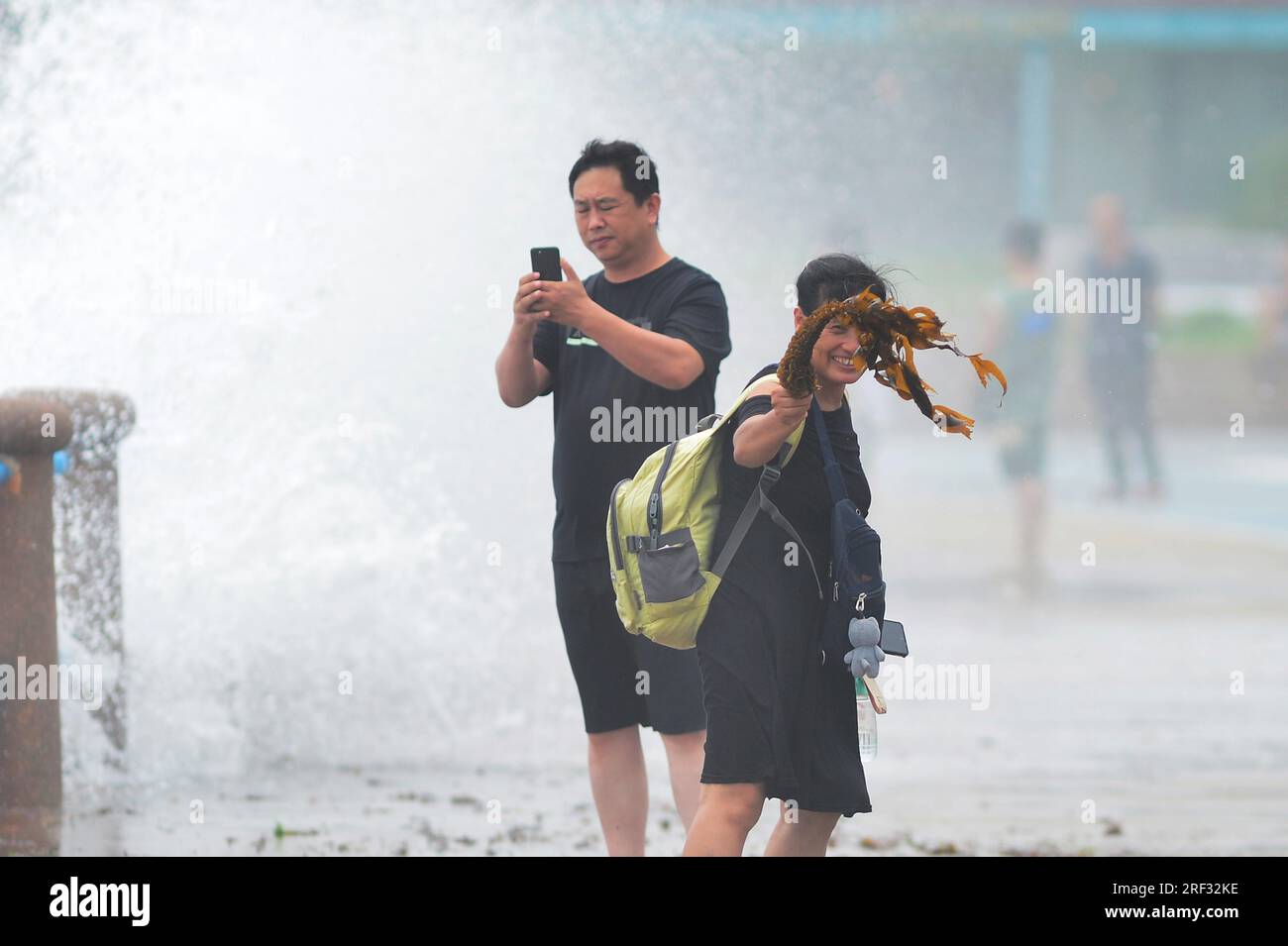 Qingdao City, China. July 29, 2023. Affected by the typhoon Doksuri ...