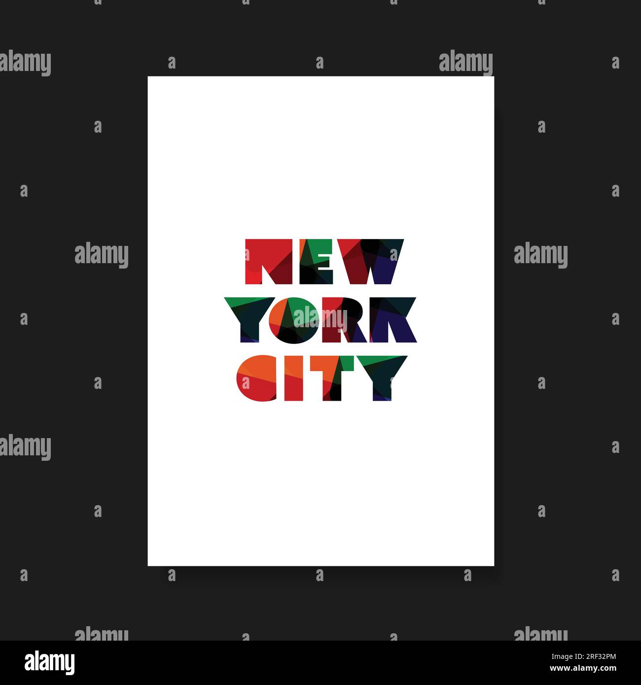 New York City Bold Typographic Design for Flyer Book Cover or Screen ...