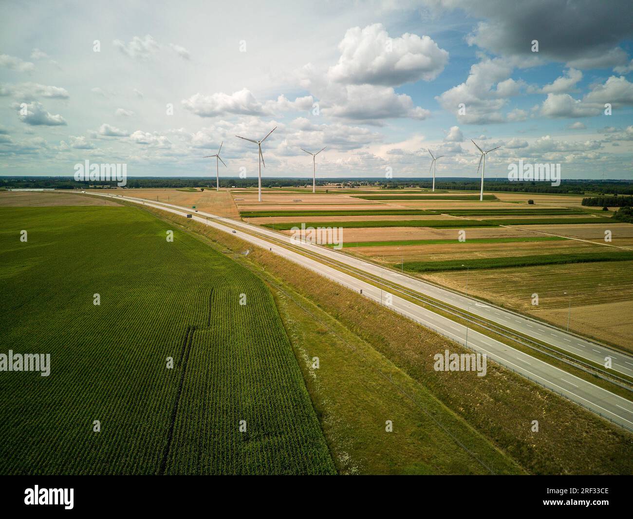Highway seen from above along with intersection, Poland Stock Photo - Alamy