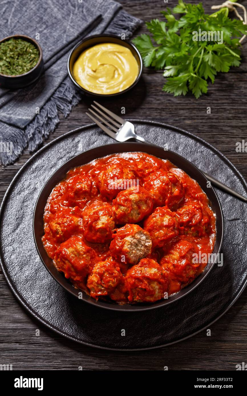 Iowa Ham Balls of ground beef, ground ham and crackers crumbs with a ...