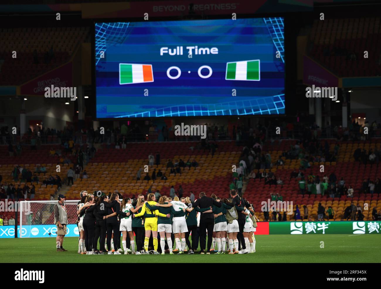 Republic of Ireland team huddle after the FIFA Women's World Cup 2023 ...