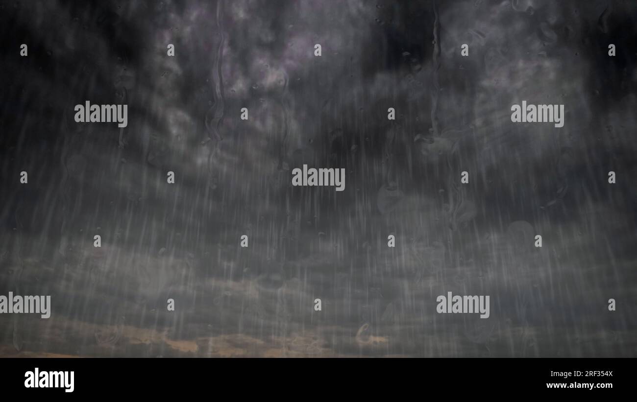rainfall on sky with clouds - pretty weather background - photo of ...