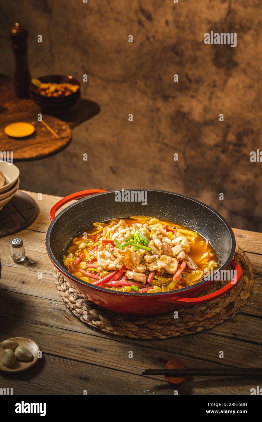 Sautéed （Stir-fried）Frog with Pickled Chili Stock Photo - Alamy