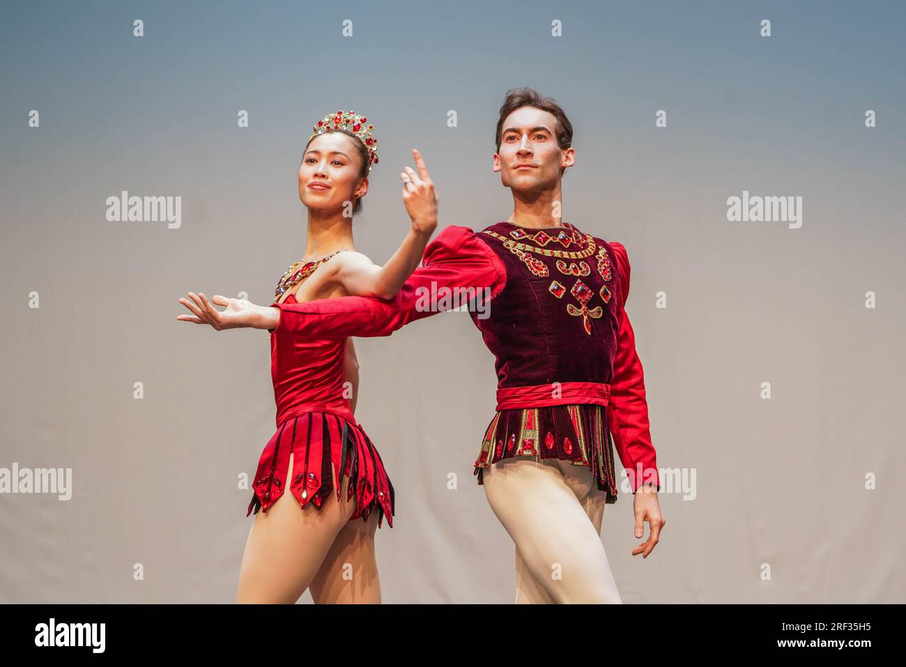 London UK. 31 July 2023 Ako Kondo and Brett Chynoweth perform Rubies ...