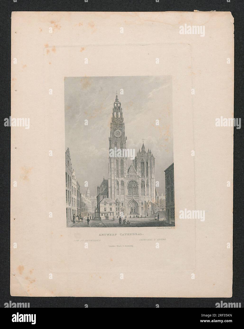 De kathedraal van Antwerpen circa 1840 by John Shury Stock Photo - Alamy