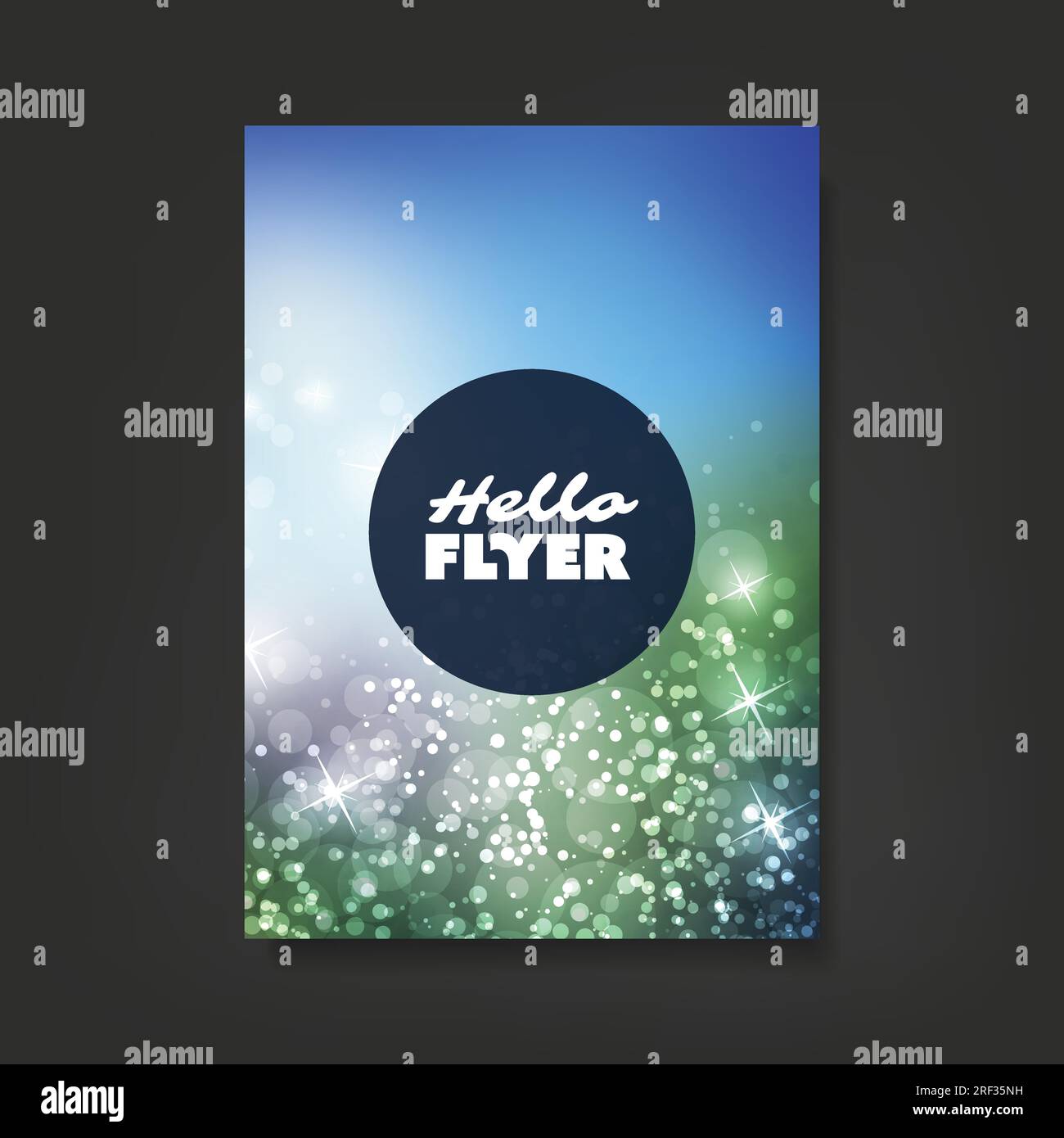 Flyer, Card or Cover Design with Sparkling Pattern Background ...