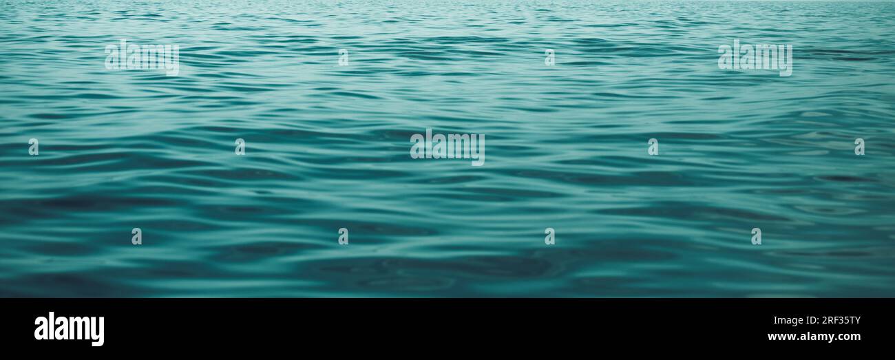 Beautiful vivid blue ocean close up image showing the ripples and ...