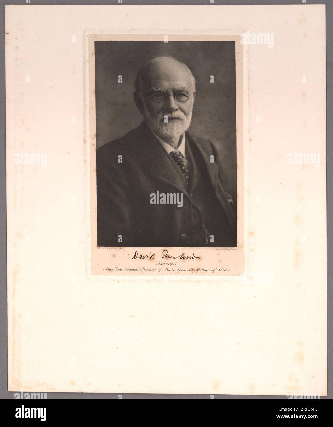 David Jenkins Mus. Bac. (Cantab.) 1848-1915 Professor of Music ...