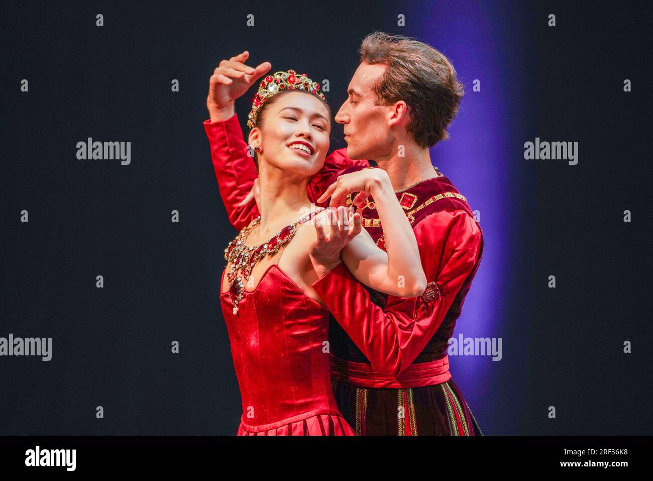 London UK. 31 July 2023 Ako Kondo and Brett Chynoweth perform Rubies ...