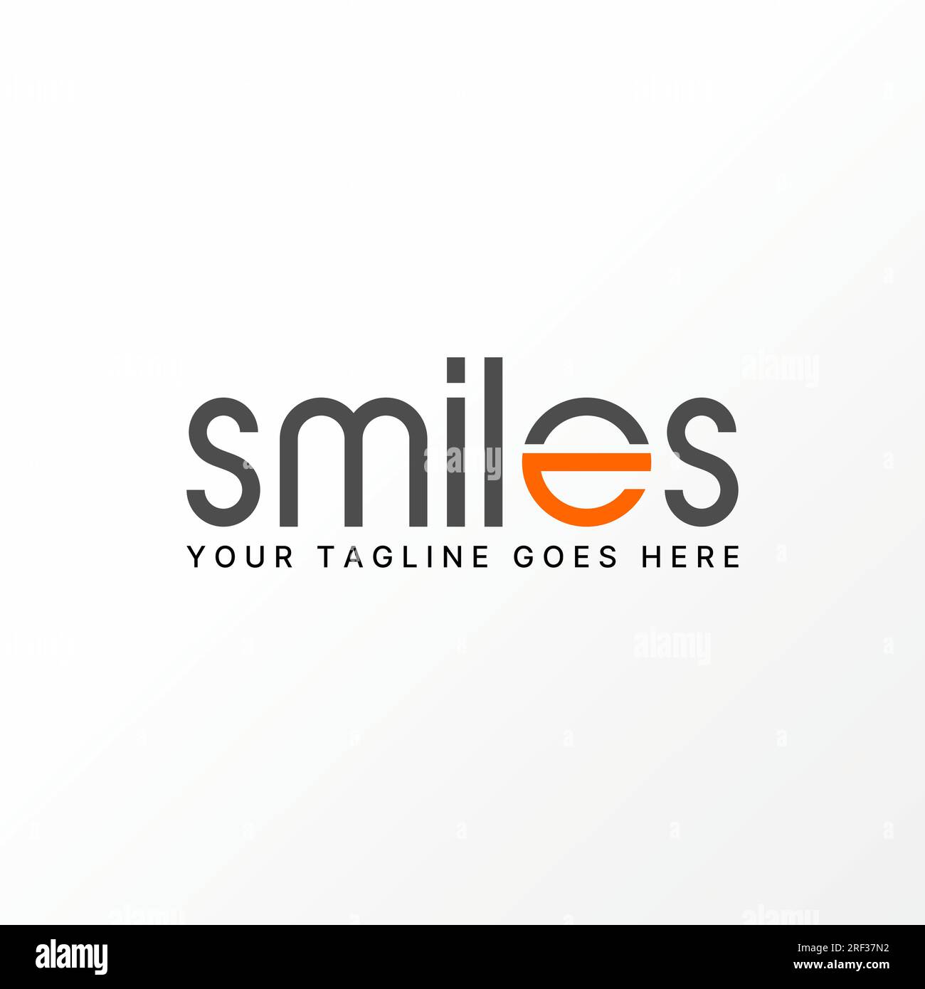 Logo design graphic concept creative abstract premium vector stock letter E font or word SMILES ...