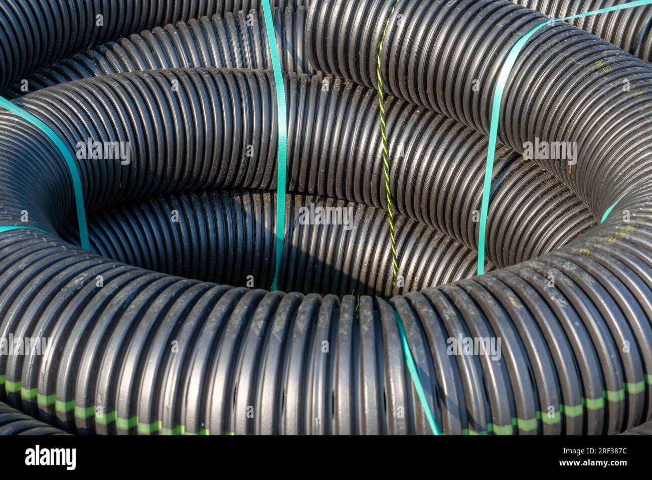 Black storm water underdrain pipe used to mitigation ground water ...