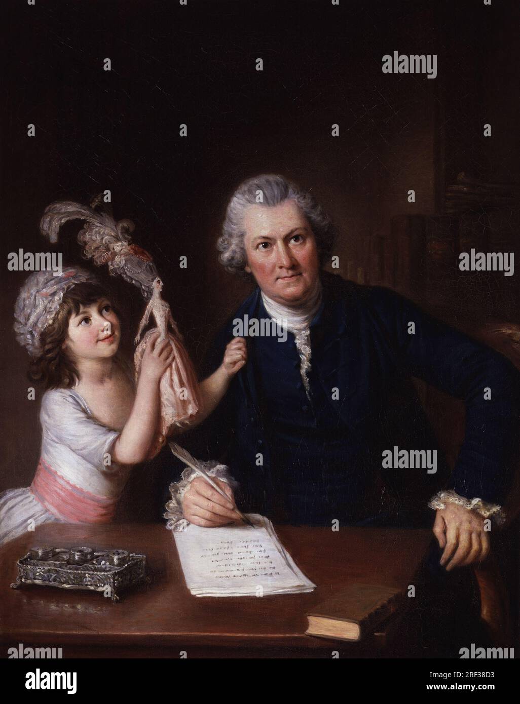 Christopher Anstey with his daughter between circa 1776 and circa 1778 ...