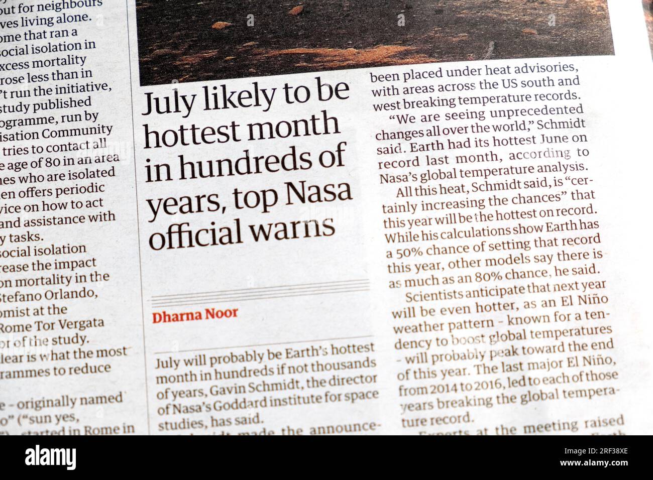 'July likely to be hottest month in hundreds of years, top Nasa ...