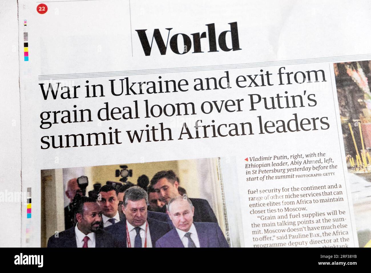 'War in Ukraine and exit from grain deal loom over Putin's summit with ...
