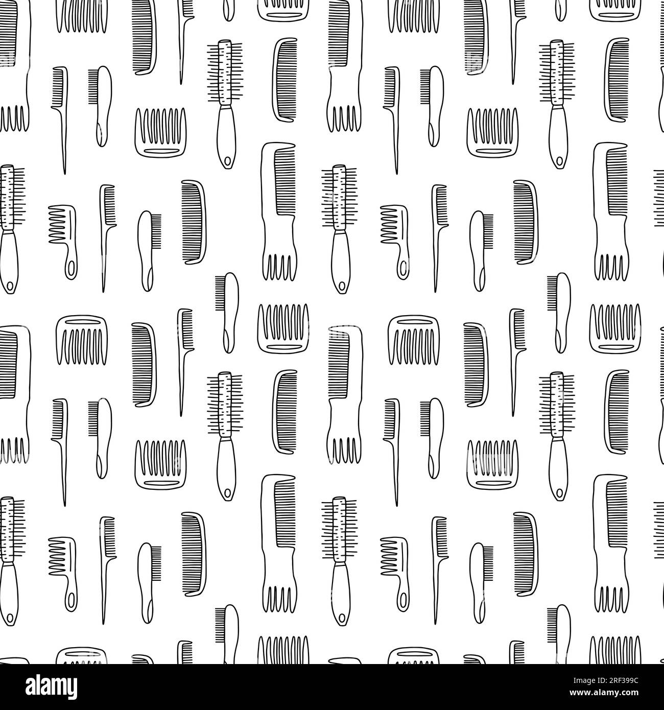 Sketch scissors comb in Stock Vector Images - Alamy