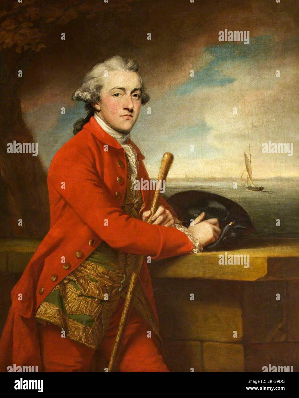 Captain Robert Boyle Nicholas (1744-1780) with his Yacht, 'Nepaul ...