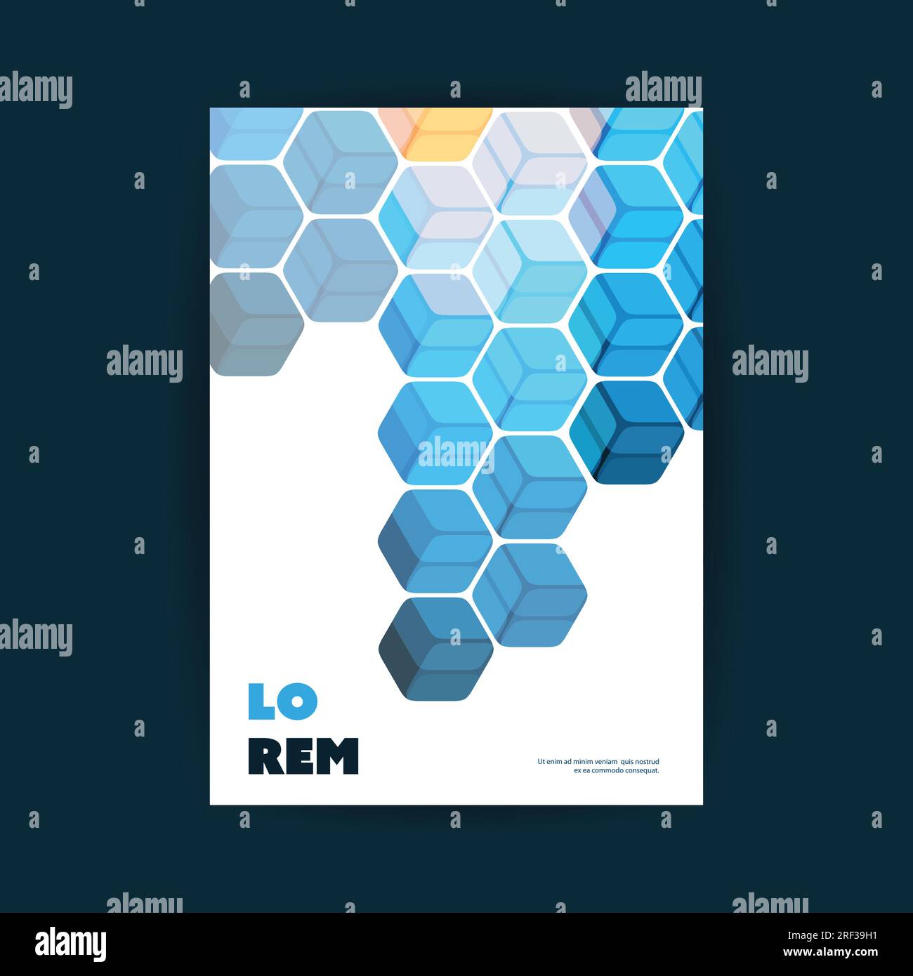 Modern Style Cover Design for Your Business with Honeycomb Pattern ...