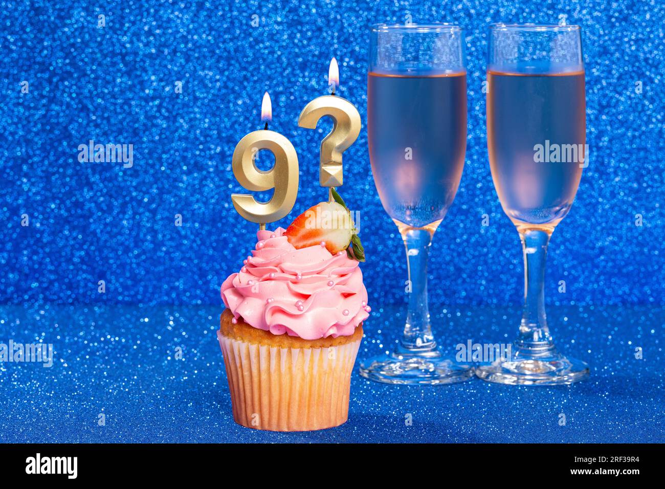 Cupcake With Number For Celebration Of Birthday Or Anniversary; Number ...