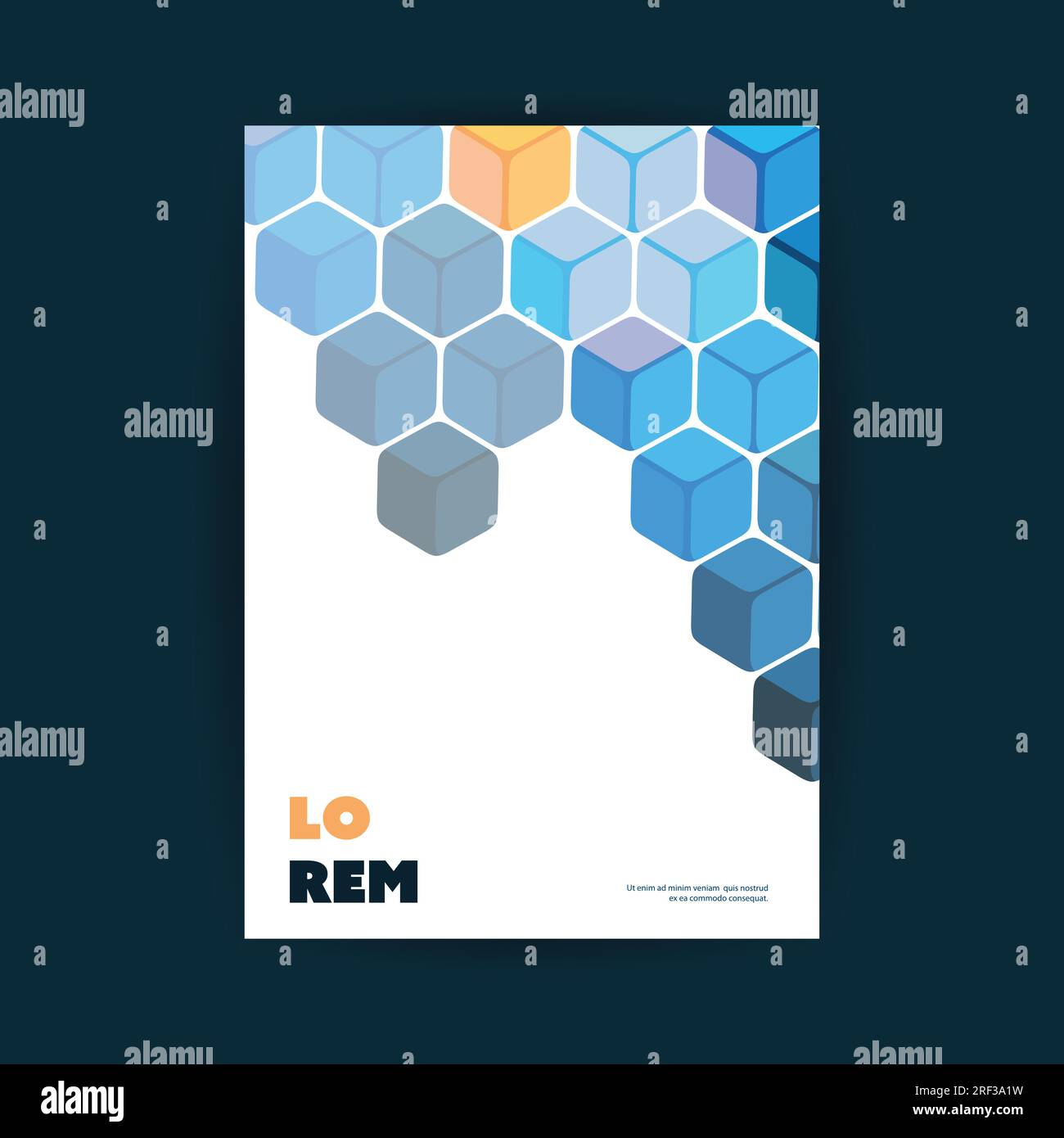 Modern Style Cover Design for Your Business with Honeycomb Pattern ...