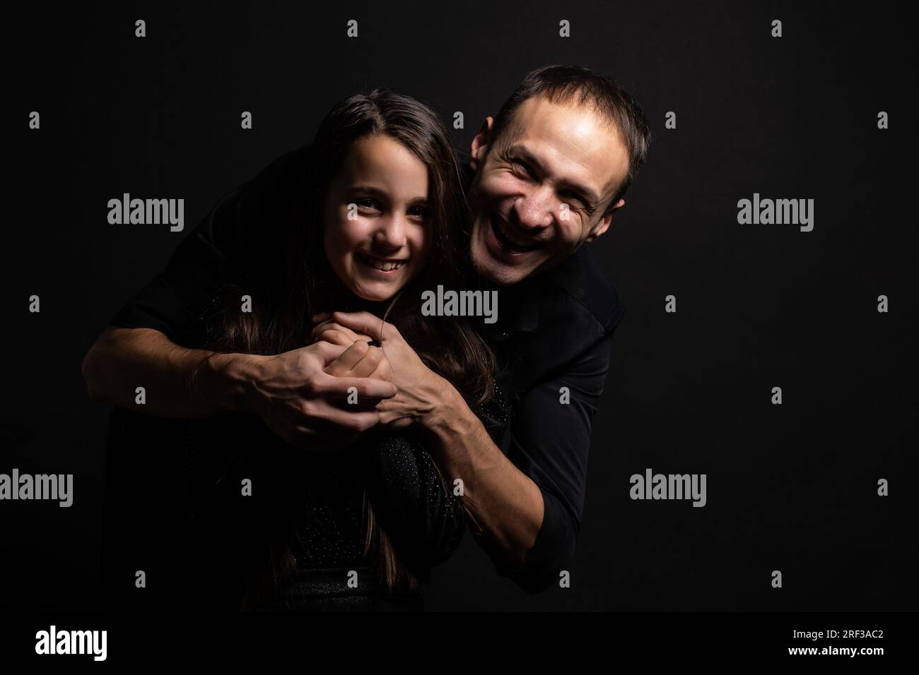 Loving Indian daddy embracing cute little adorable daughter. concept ...