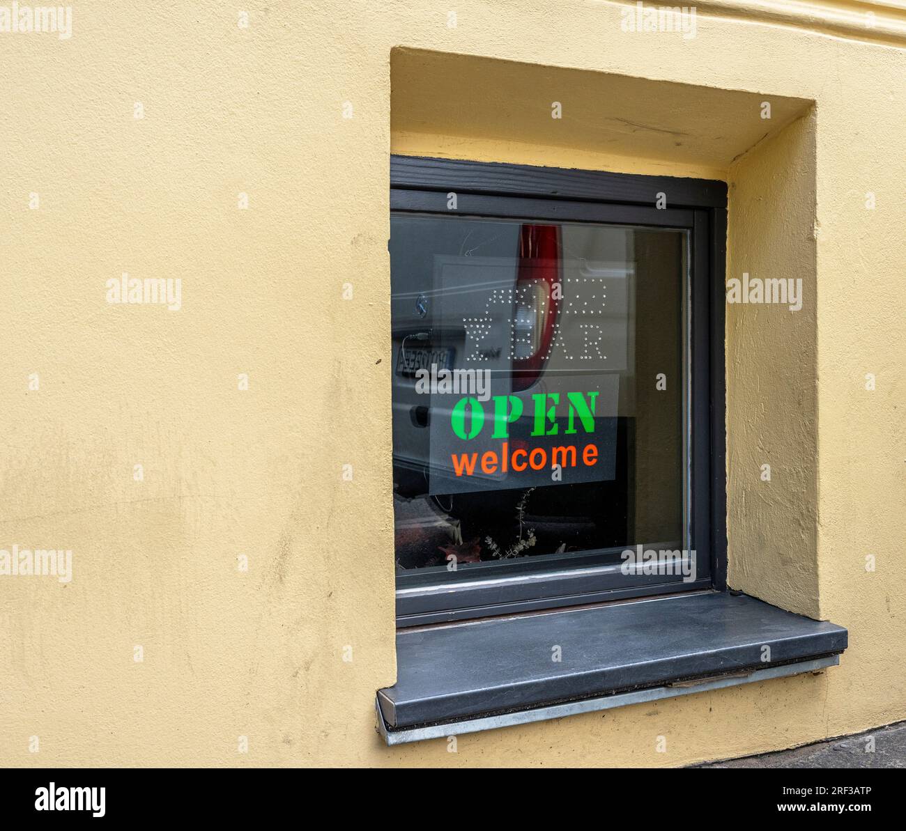 Basement Window To A Bar , Berlin-Mitte, Germany Stock Photo - Alamy