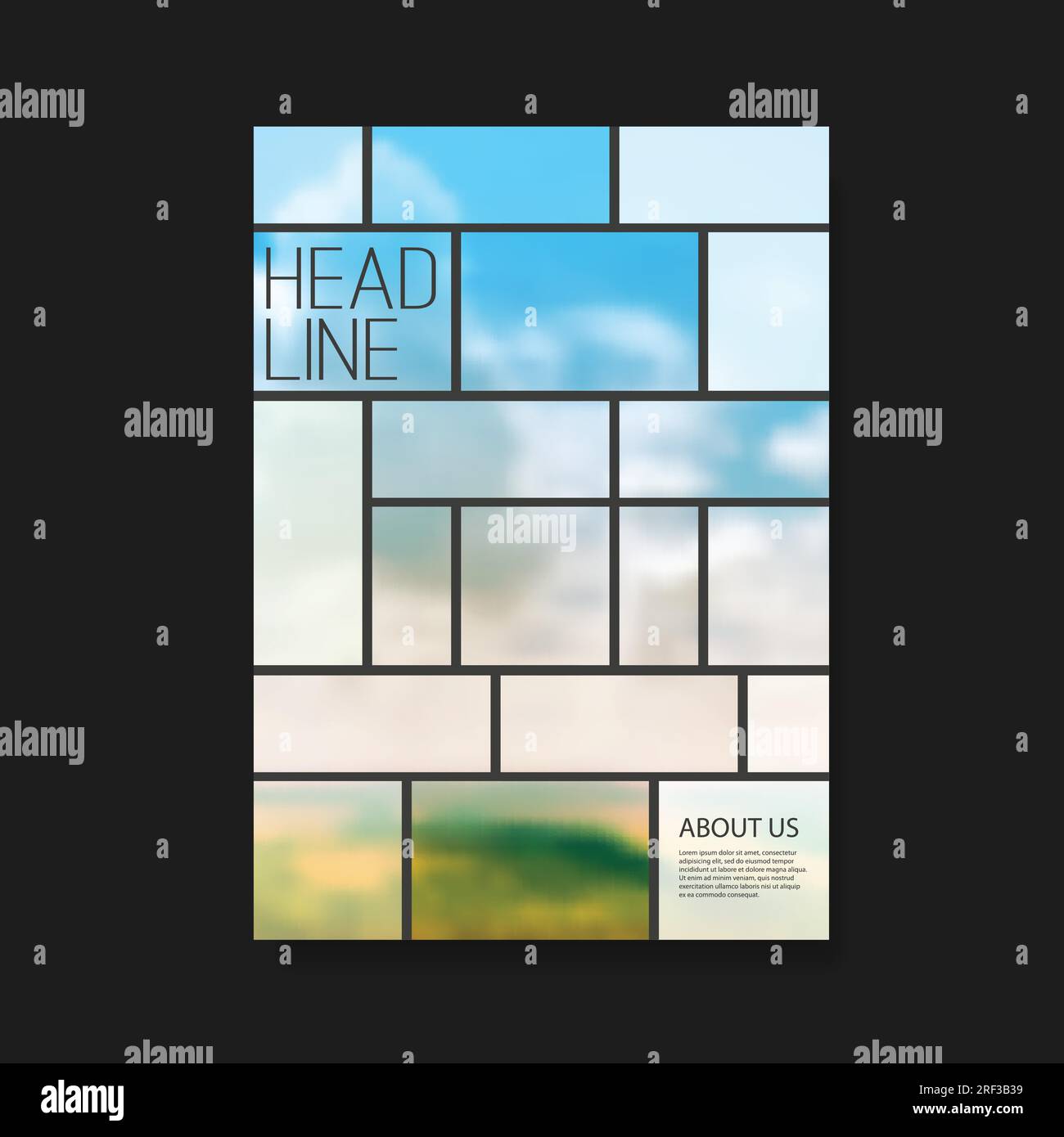 Modern Style Tiled Flyer or Cover Design for Your Business with Blurry ...