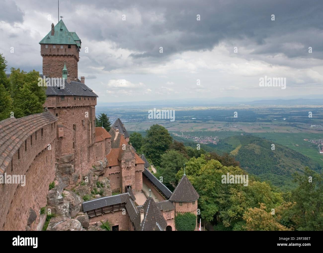 aerial view at the Haut-Koenigsbourg Castle, a historic castle located ...