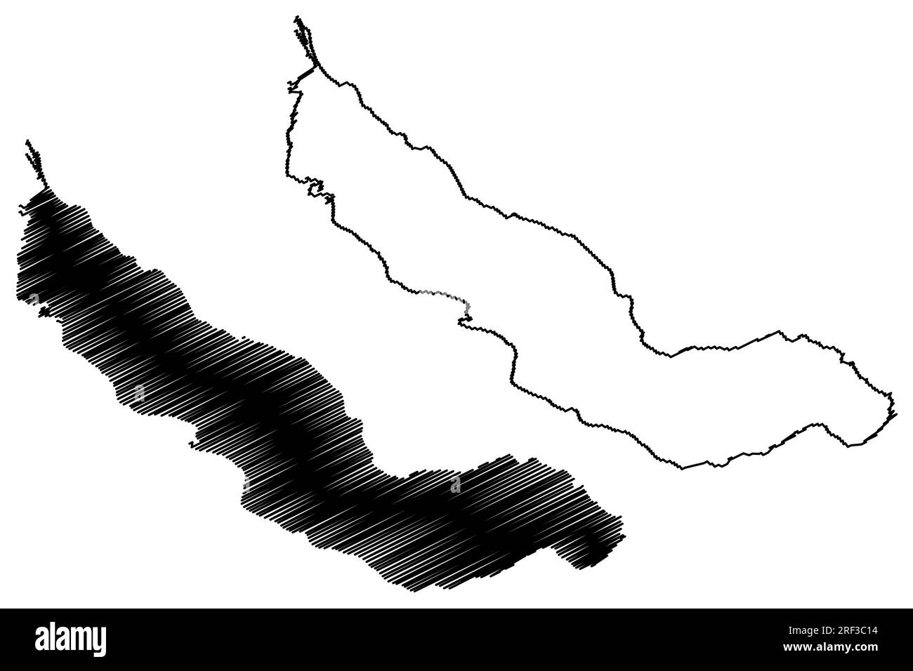 Lake Thun (Swiss Confederation, Switzerland) map vector illustration ...