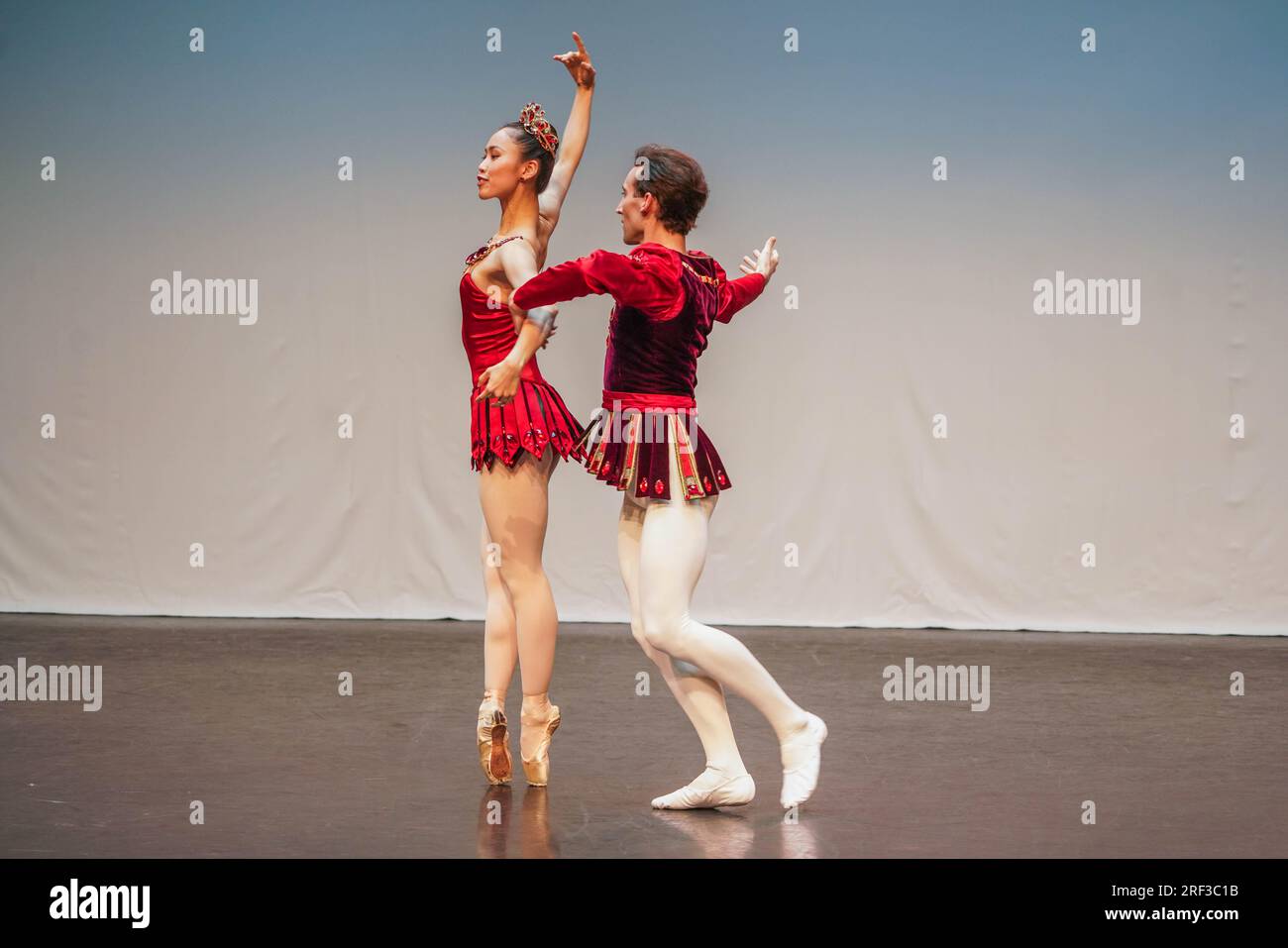 London UK. 31 July 2023 Ako Kondo and Brett Chynoweth perform Rubies ...