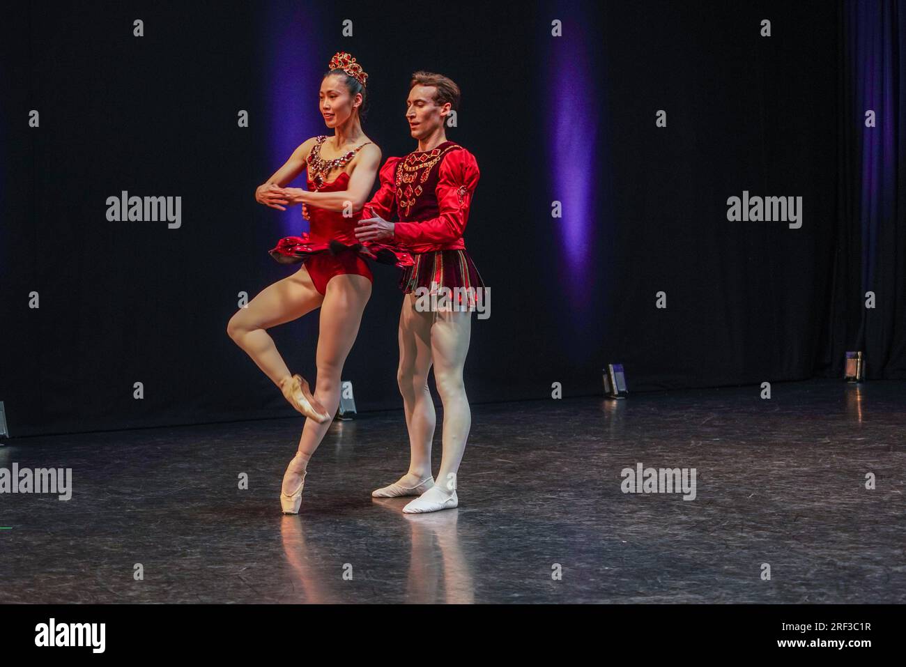 London UK. 31 July 2023 Ako Kondo and Brett Chynoweth perform Rubies ...